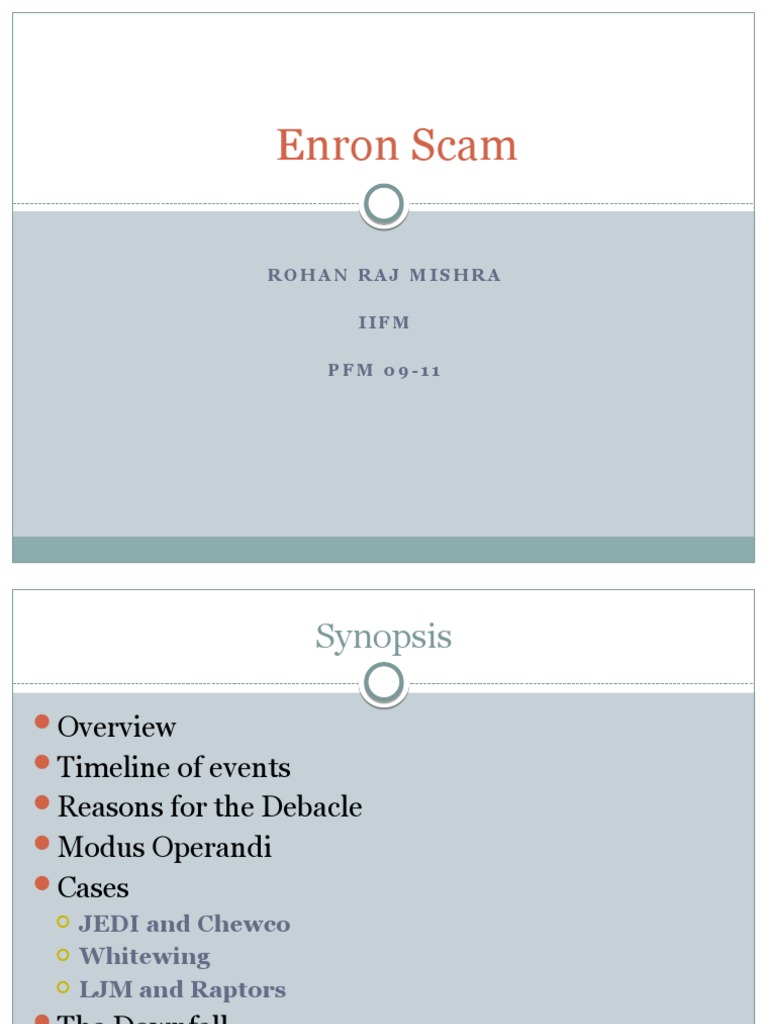 Enron Scam Analysis | PDF | Companies | Equity (Finance)
