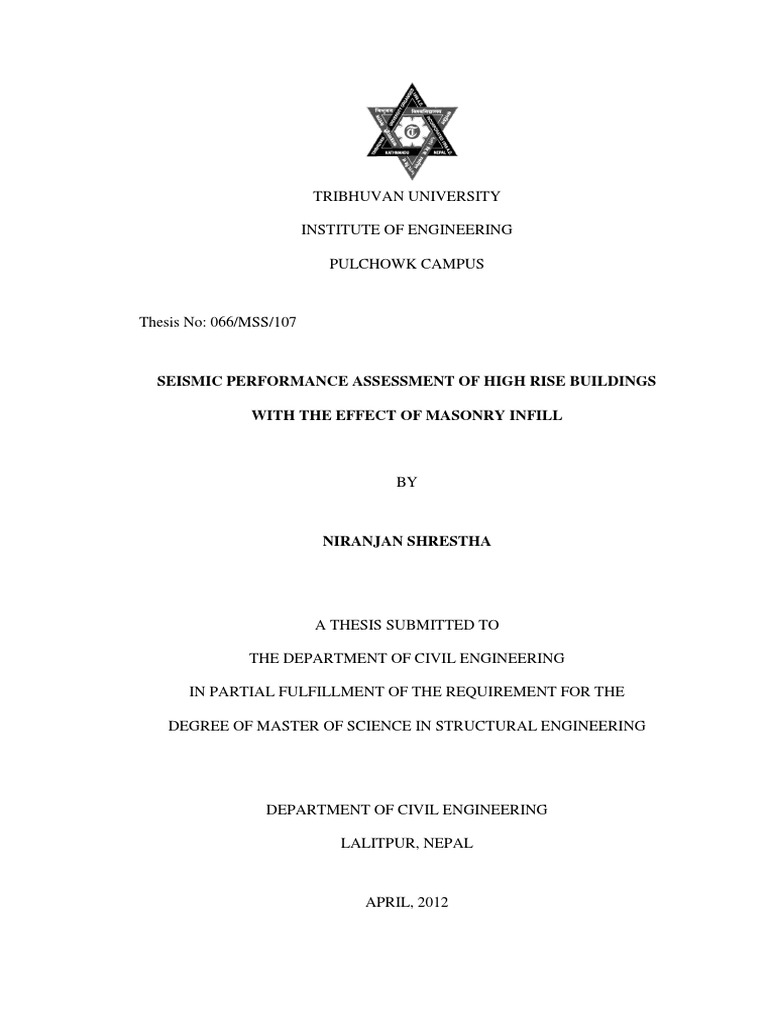 Thesis-Seismic Performance Assessment of High Rise Buildings With The ...