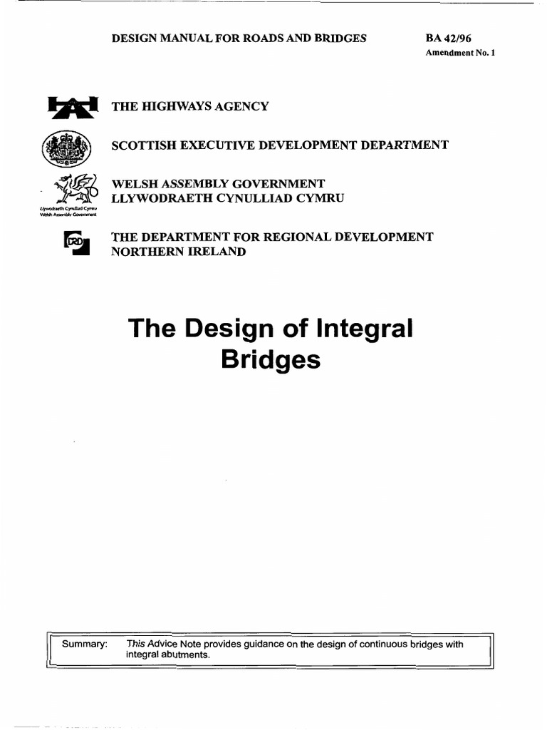 BA-42-96 - Design of Integral Bridges | PDF | Prestressed Concrete ...