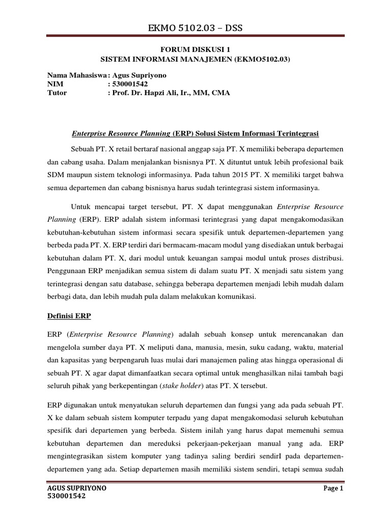 Agus Supriyono, Hapzi Ali, SIM Minggu 7, UT, 2017 | PDF