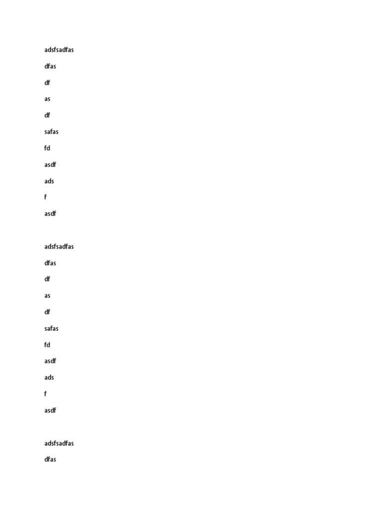 Adsfsadfas Dfas DF As DF Safas FD Asdf Ads F Asdf | PDF