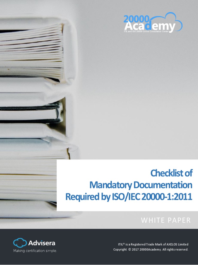Iso 20000 Requirements Documents List | Download Free PDF | Itil ...