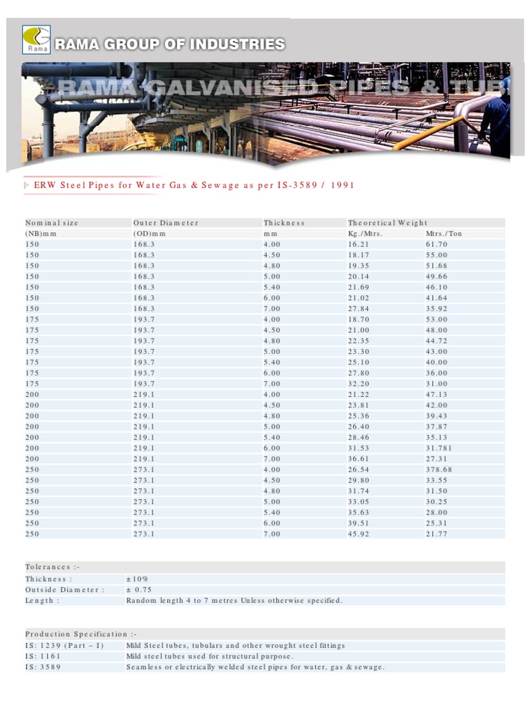 Is 3589 | PDF | Pipe (Fluid Conveyance) | Gas Technologies