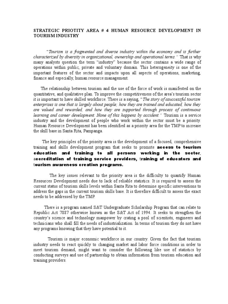 Human Resource Development in Tourism | Tourism | Human Resource Management