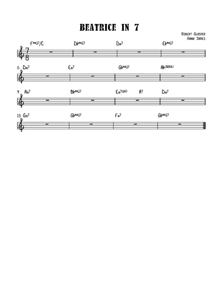 Beatrice Lead Sheet by Robert Glasper | PDF