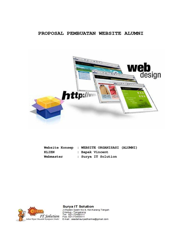 Proposal Pembuatan Website Alumni - Pak Vincent | PDF