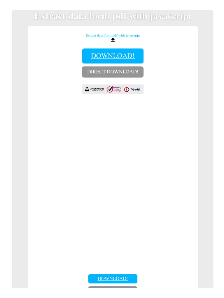 Extract Data Form Pdf With Javascript Pdf Portable Document Format Java Script