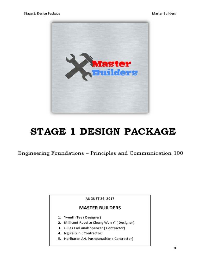 Stage 1 Design Package: Engineering Foundations - Principles and ...