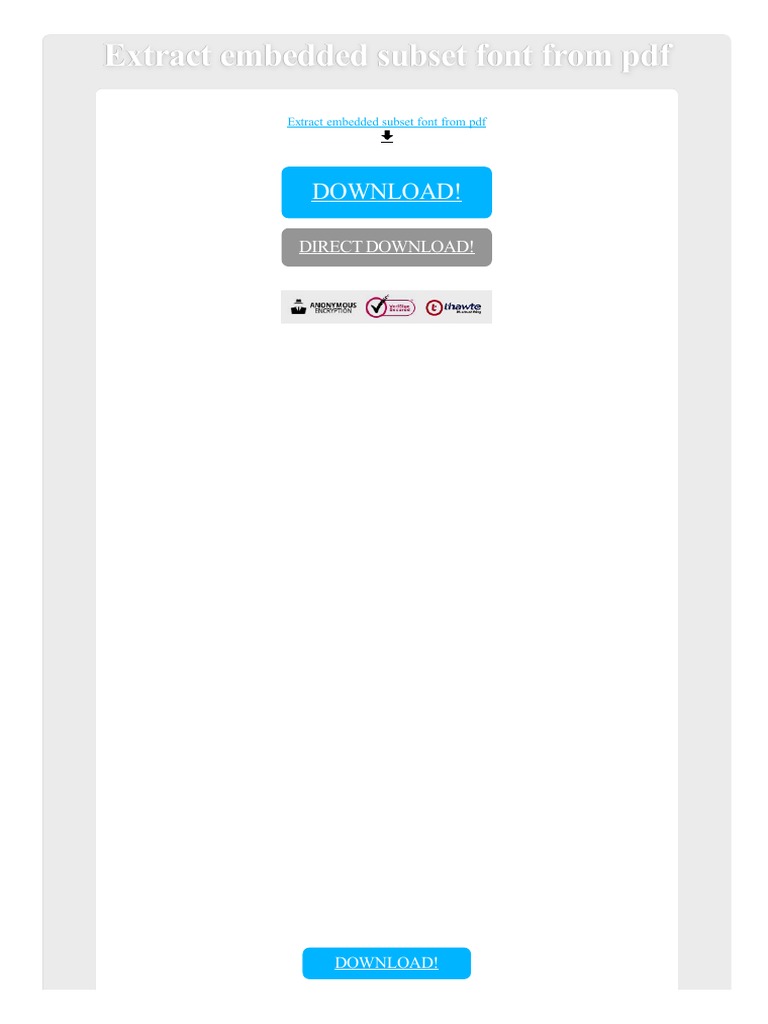 Extract Embedded Subset Font From PDF | PDF | Portable Document Format ...