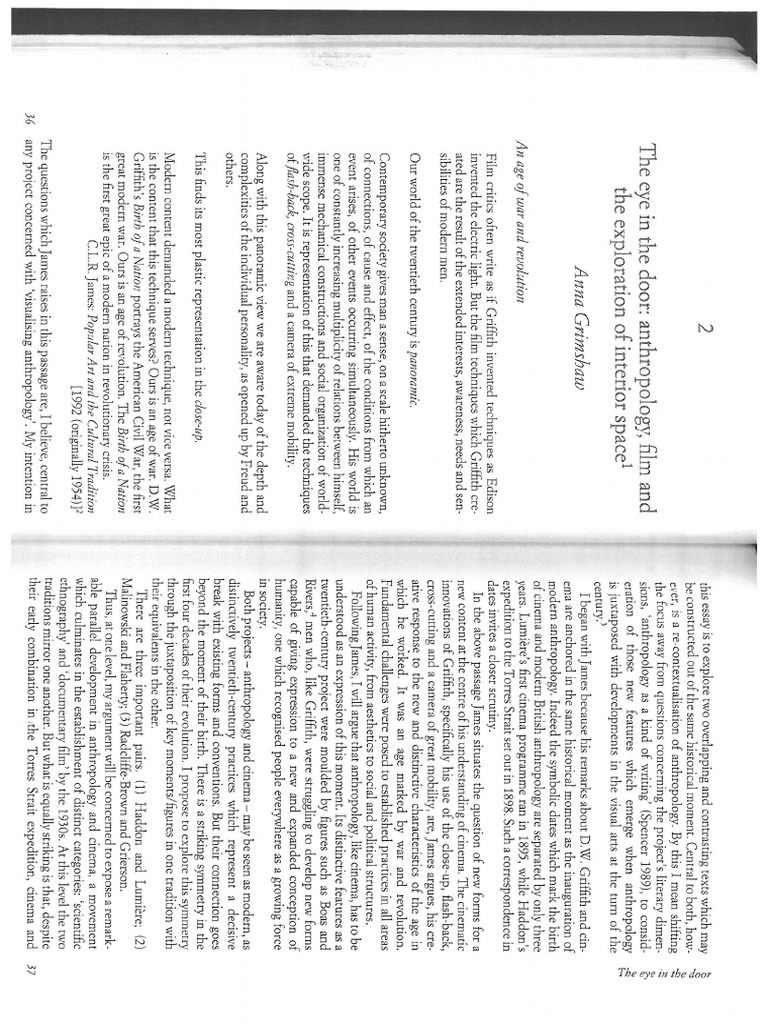 Anna Grimshaw - 1997 "The Eye in The Door" | PDF