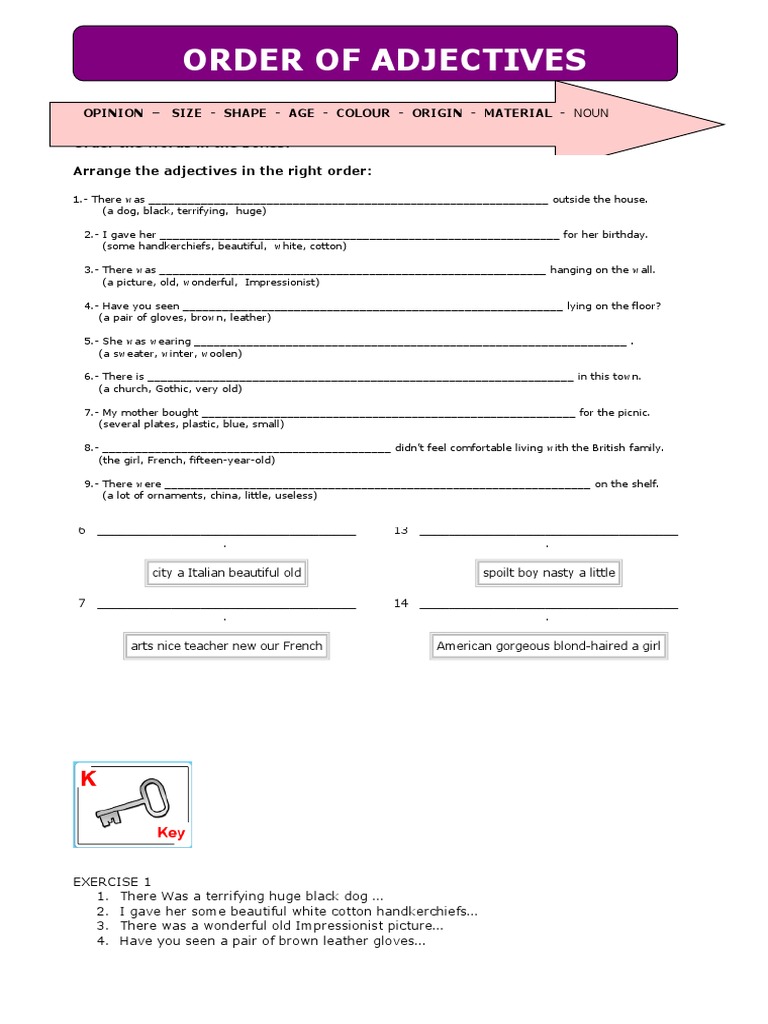 Adjective Order | PDF | Clothing