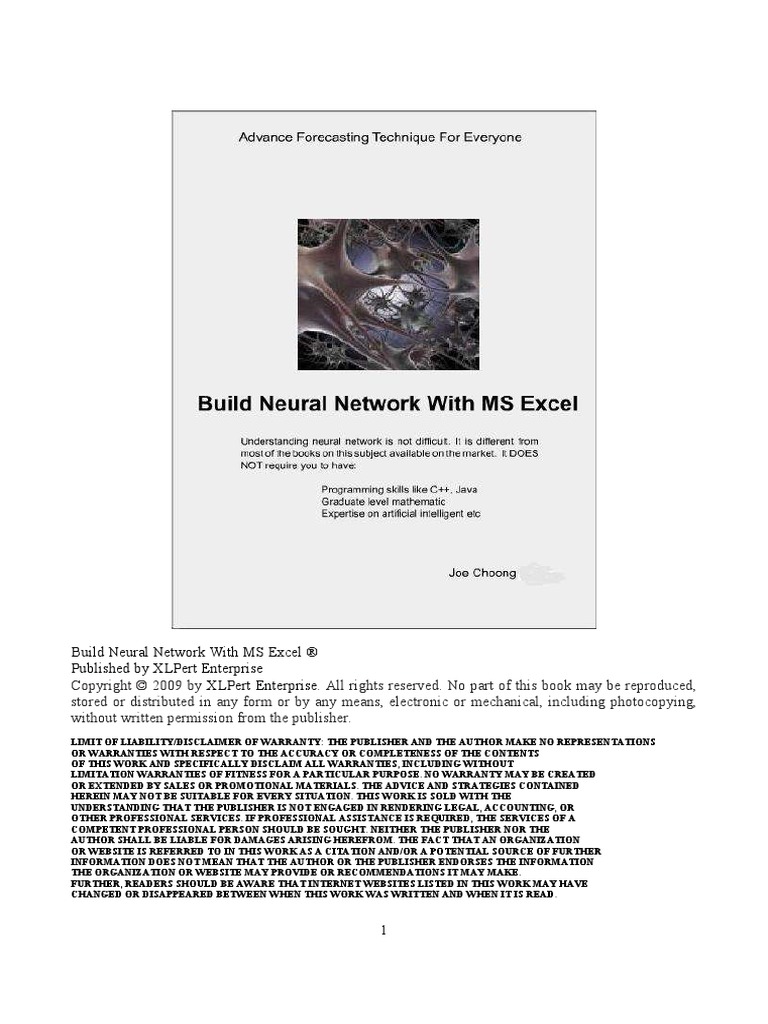 Build Neural Network With MS Excel Sample PDF | PDF