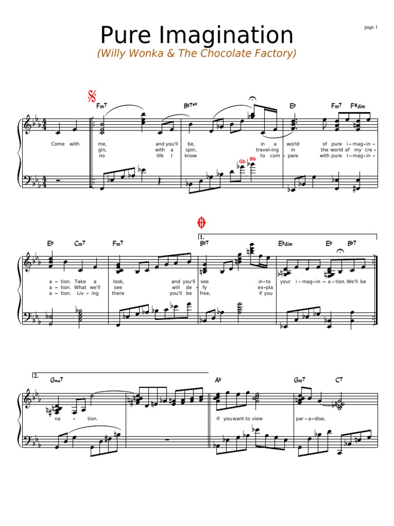 Willie Wonka - Pure Imagination | PDF