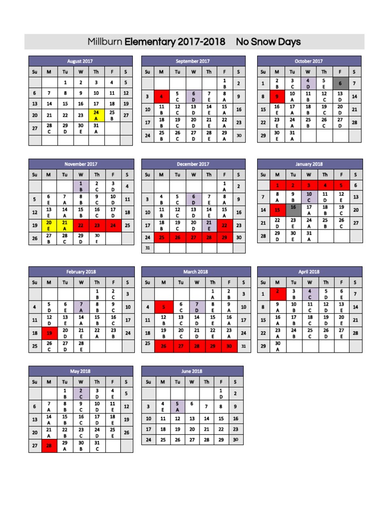 2017-18 Abcde Schedule | PDF