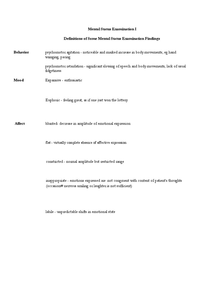 mental_status_exam.pdf | Perception | Clinical Psychology