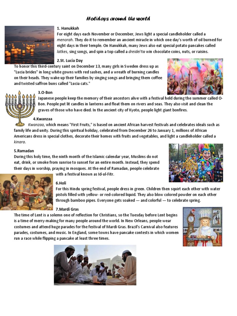 Global Celebrations and Traditions | PDF | Hanukkah | Traditions