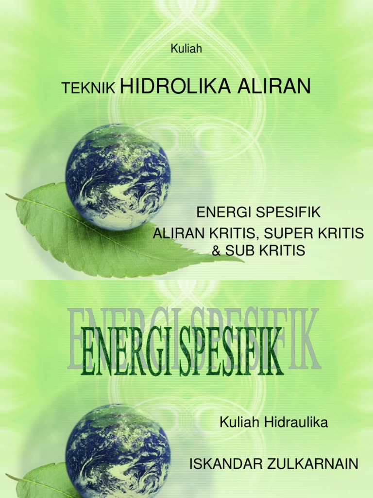 Aliran Kritis, Superkritis, dan Subkritis | PDF | Sains & Matematika