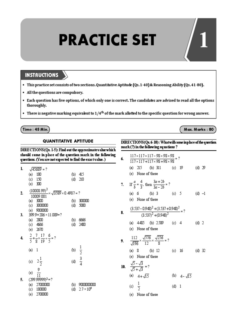 20 Practice Sets Workbook For IBPS-CWE RRB Officer Scale 1 Preliminary Exam.2.1 | PDF | Glasses ...