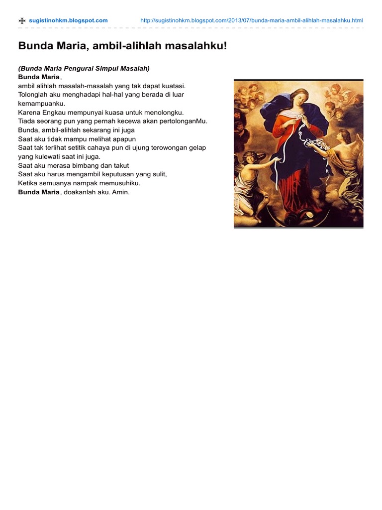 Doa Permohonan kepada Bunda Maria | PDF