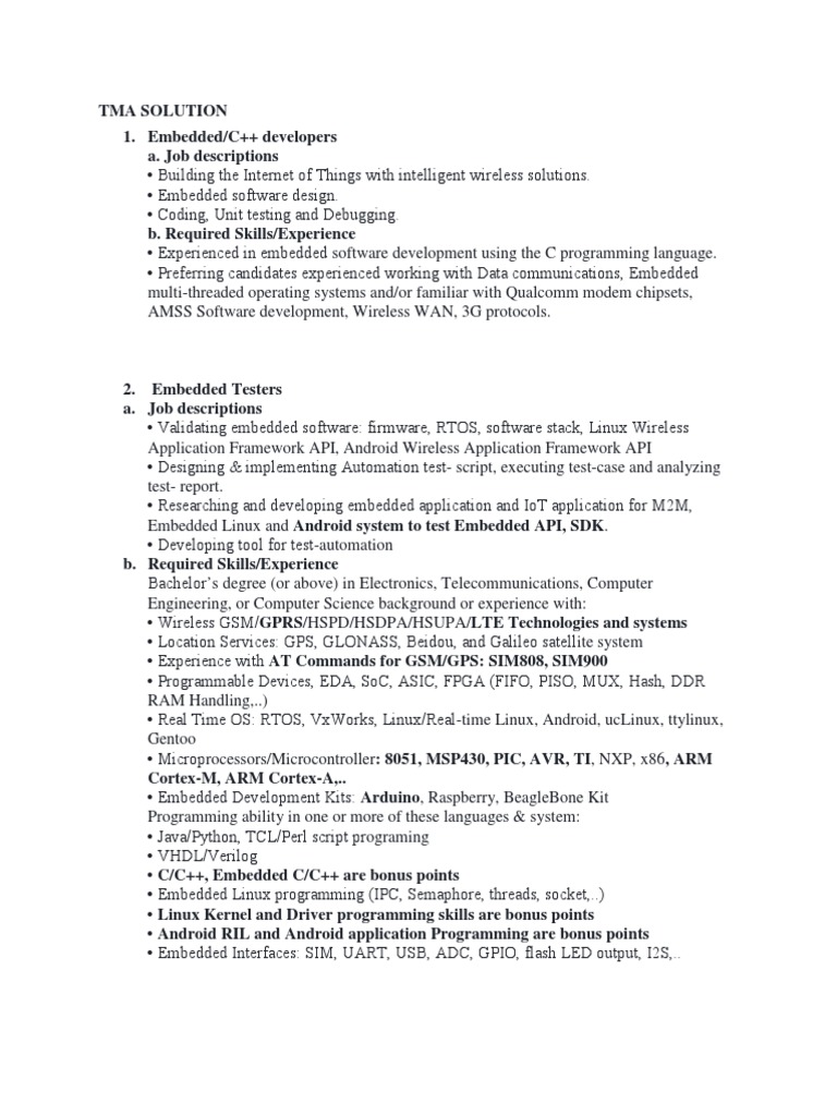 Tma Solution | PDF | Embedded System | Linux