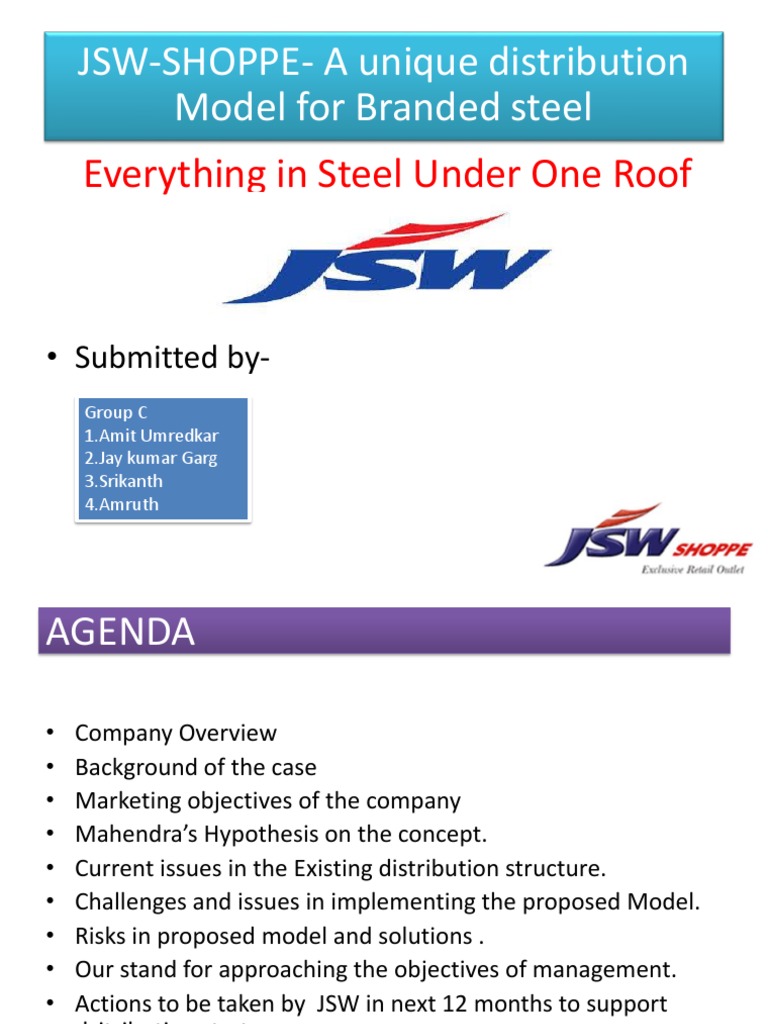 JSW Shoppe: Innovative Steel Distribution Model | PDF | Strategic ...