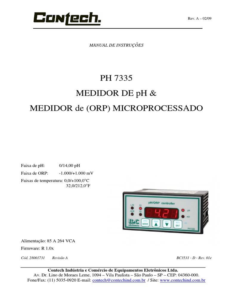 PH7335 - Rev. A - Port. | PDF | Temperatura | Ph