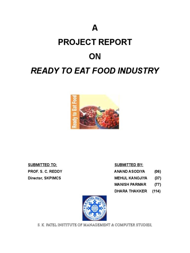 Ready-to-Eat Food Market Report | PDF | Indian Cuisine | Foods