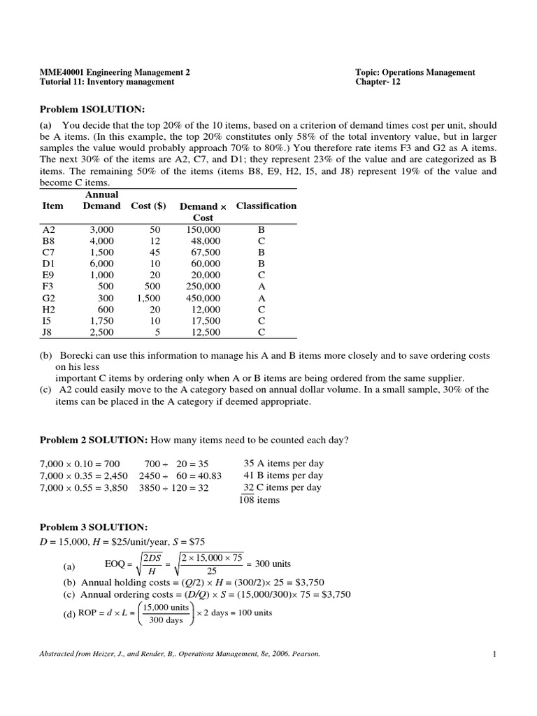 Inventory Management Solutions Explained | PDF | Operations Management ...