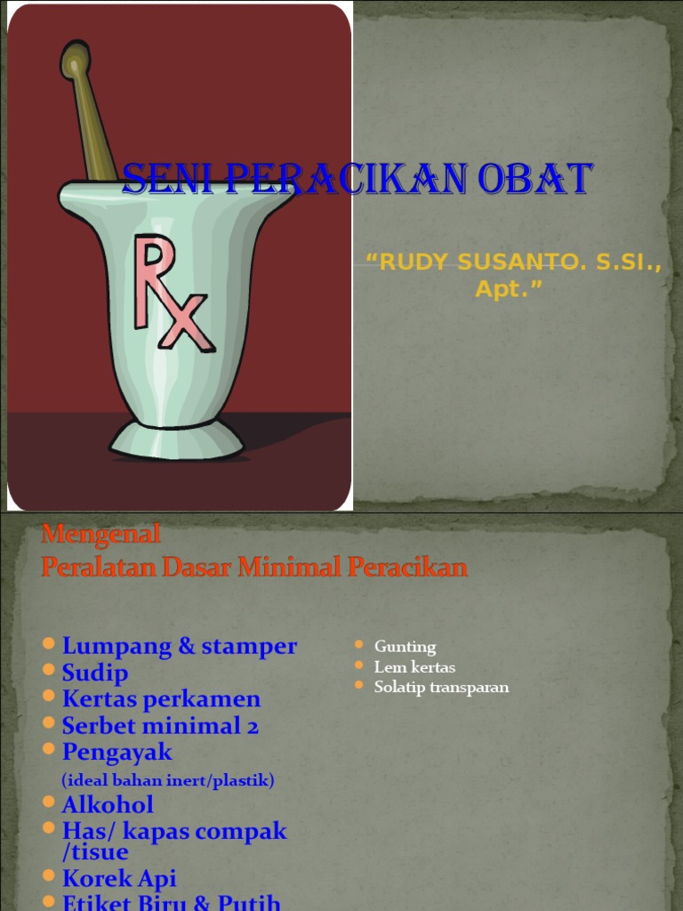 Seni Peracikan Obat | PDF