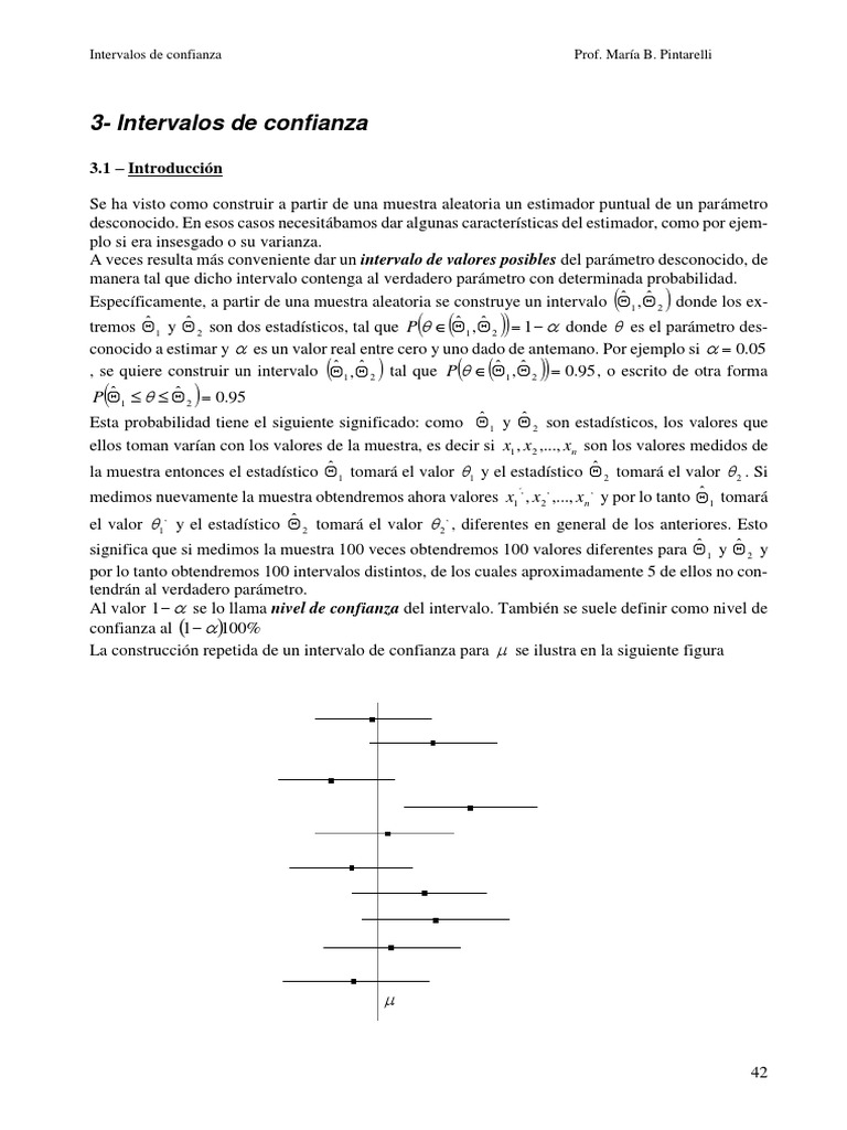 3-Intervalos de Confianza | PDF | Intervalo de confianza | Estimador