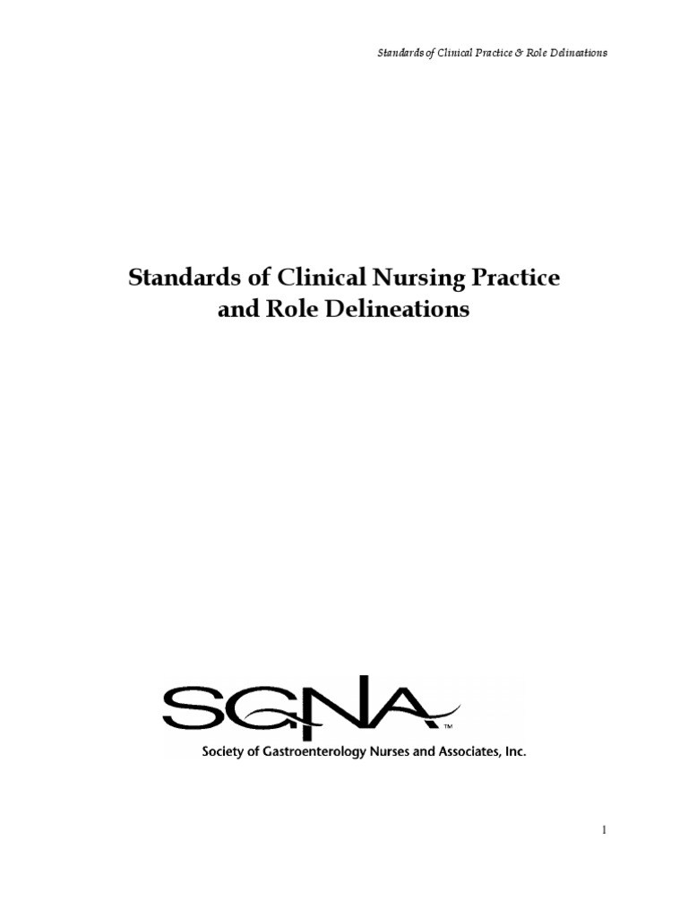 SGNA StandardsofClinicalNursingPractice 2014 Final | PDF | Nursing ...