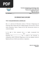 Medium of Instruction Certificate Format | PDF
