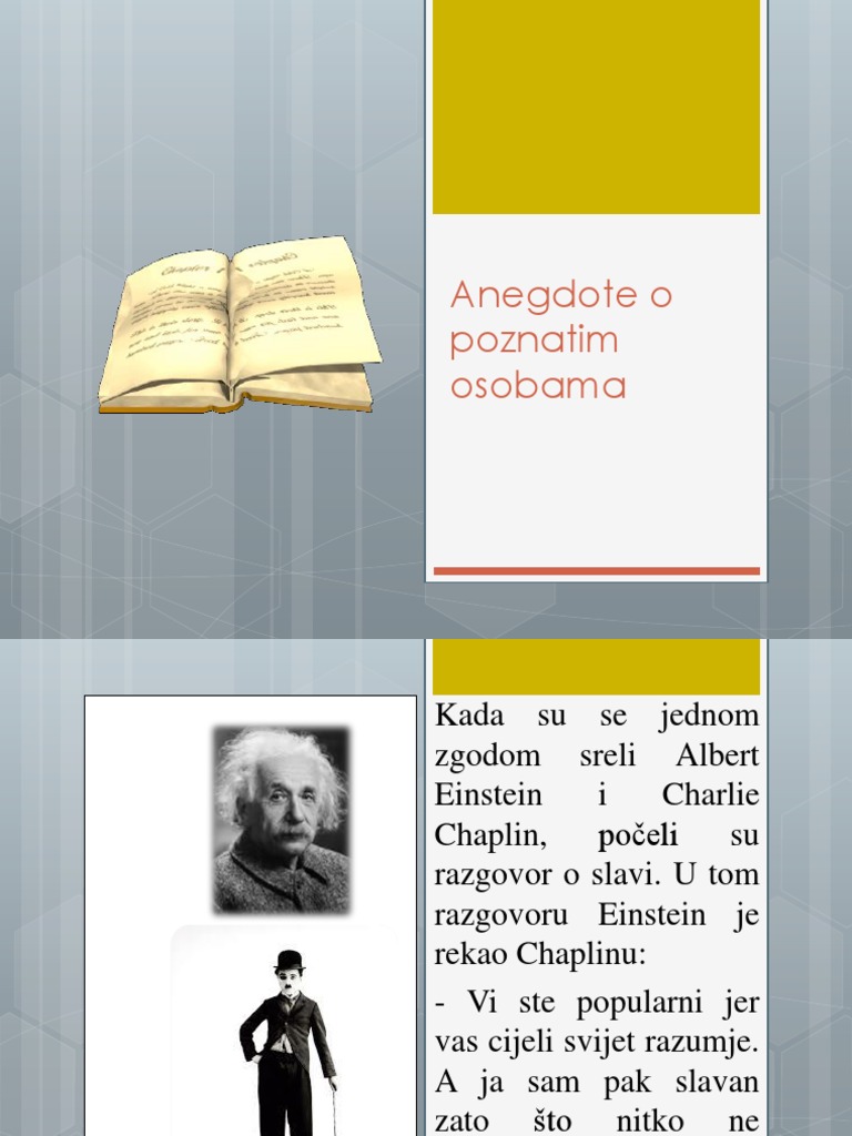 Anegdote o Poznatim Osobama | PDF