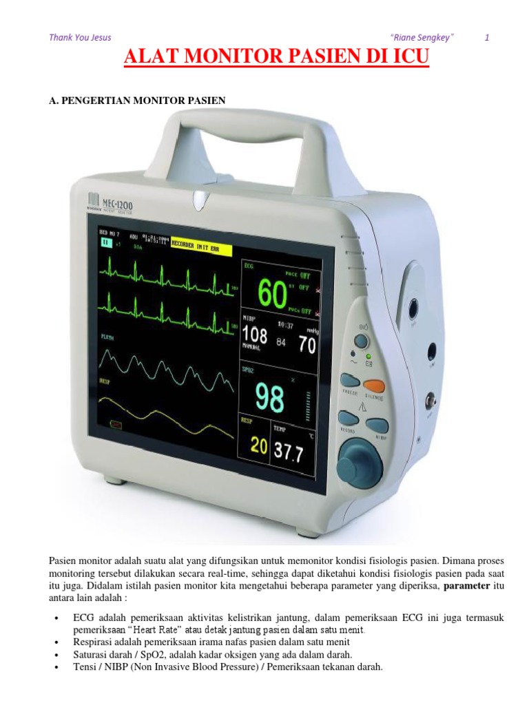 Alat Monitor Pasien Di Icu | PDF
