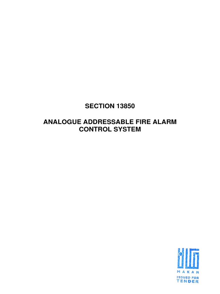 Spec Fire Alarm System | PDF | Electrical Wiring | Specification ...