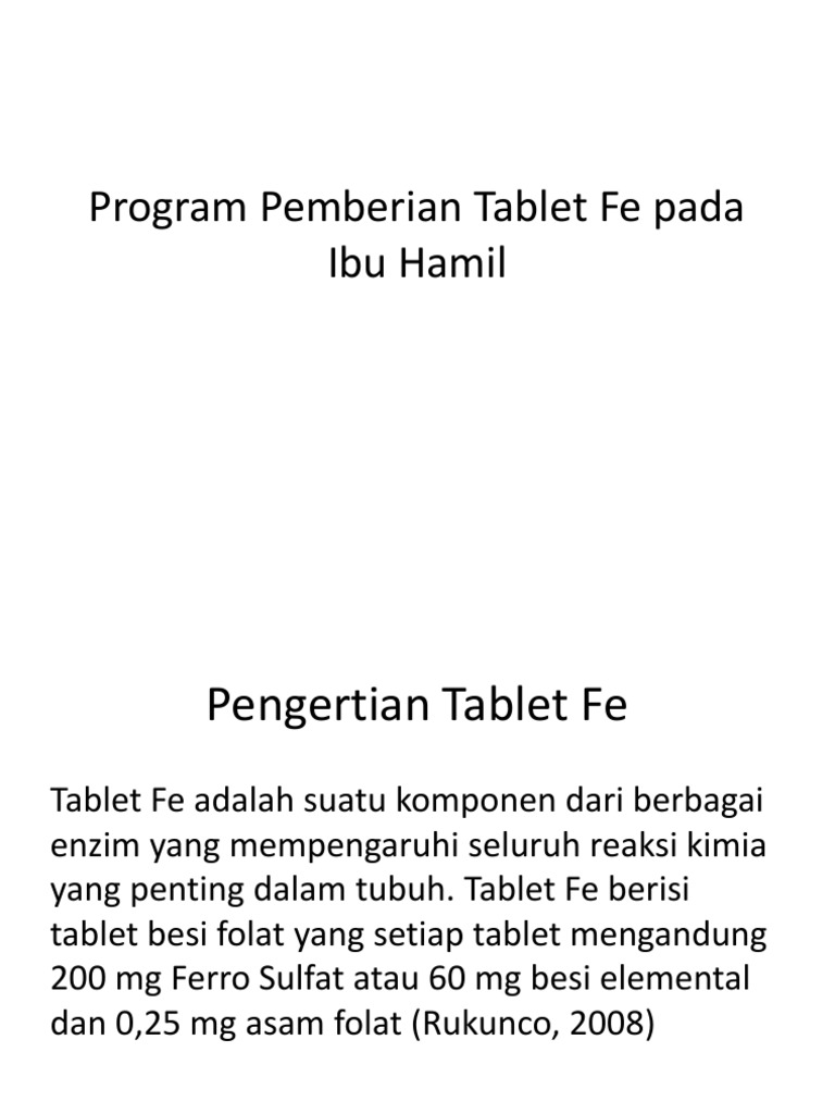 Presentation Tablet Fe | PDF