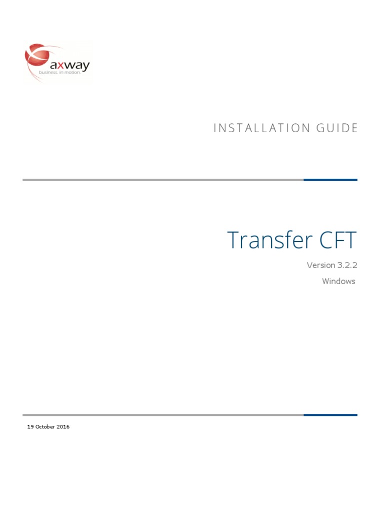 Transfer CFT InstallationGuide Win en | PDF | Installation (Computer Programs) | Port (Computer ...