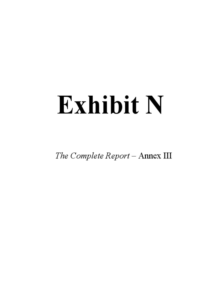 N Complete Report Annex 3 | PDF