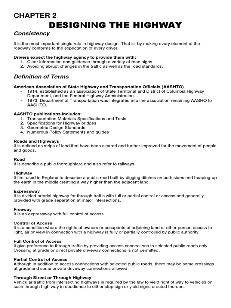 Designing The Highway | PDF | Traffic | Controlled Access Highway