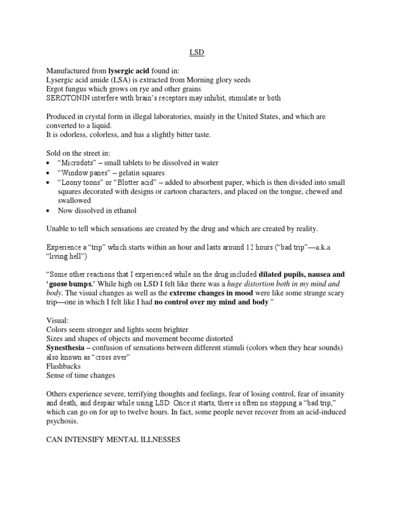 Goose Bumps.' While High On LSD I Felt Like There Was A Huge Distortion ...