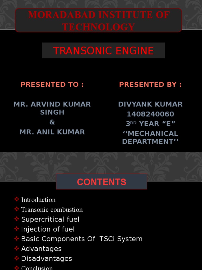 Transonic Engine 1 | PDF | Fuel Injection | Supercritical Fluid