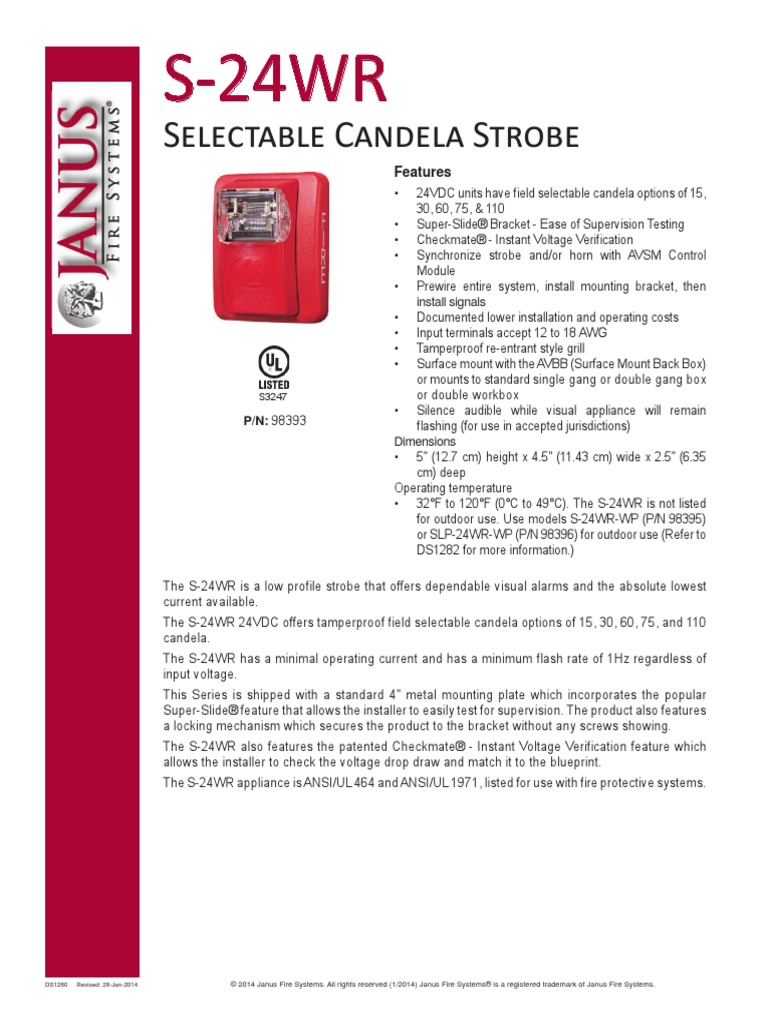 DS1280 S-24WR Series Strobe Revision 01-28-14 | PDF | Direct Current ...