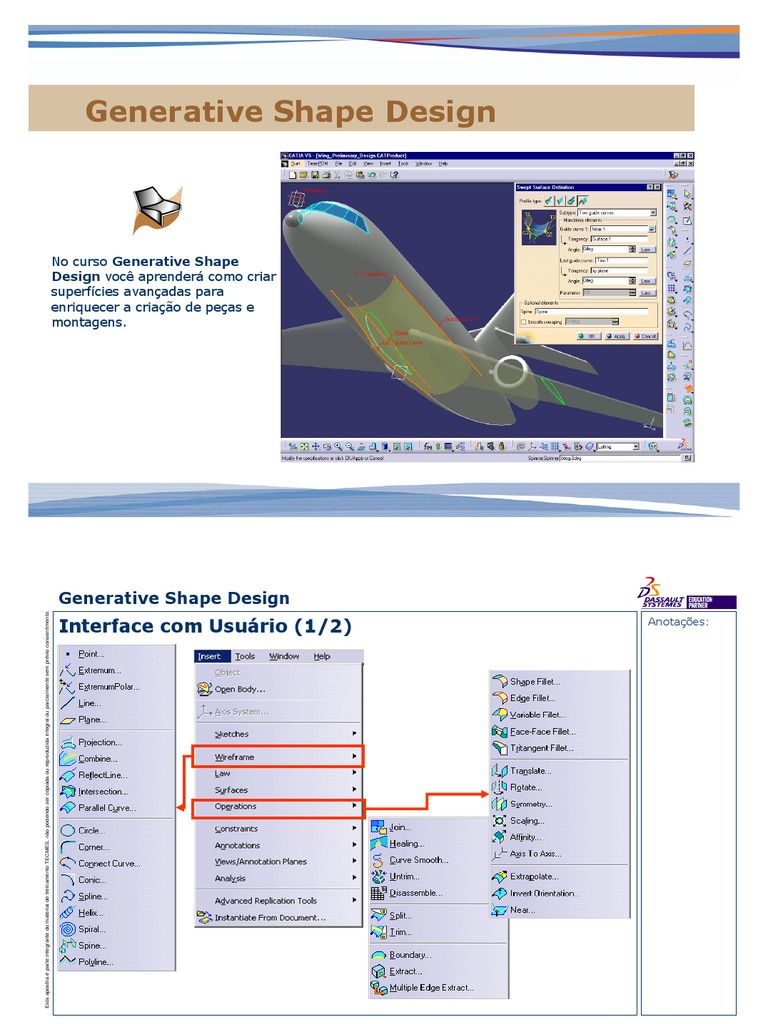 23 CATIA V5 Generative Shape Design | PDF | Desenho assistido por ...