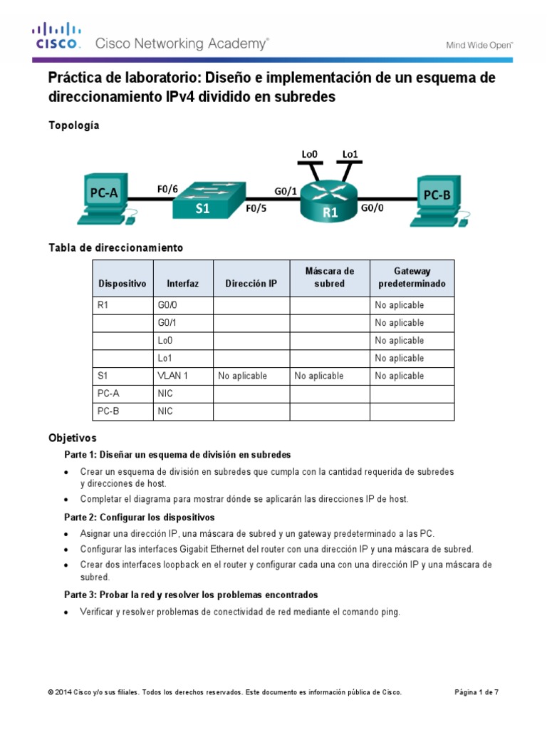 9.2.1.3 Lab - Designing and Implementing A Subnetted IPv4 Addressing ...