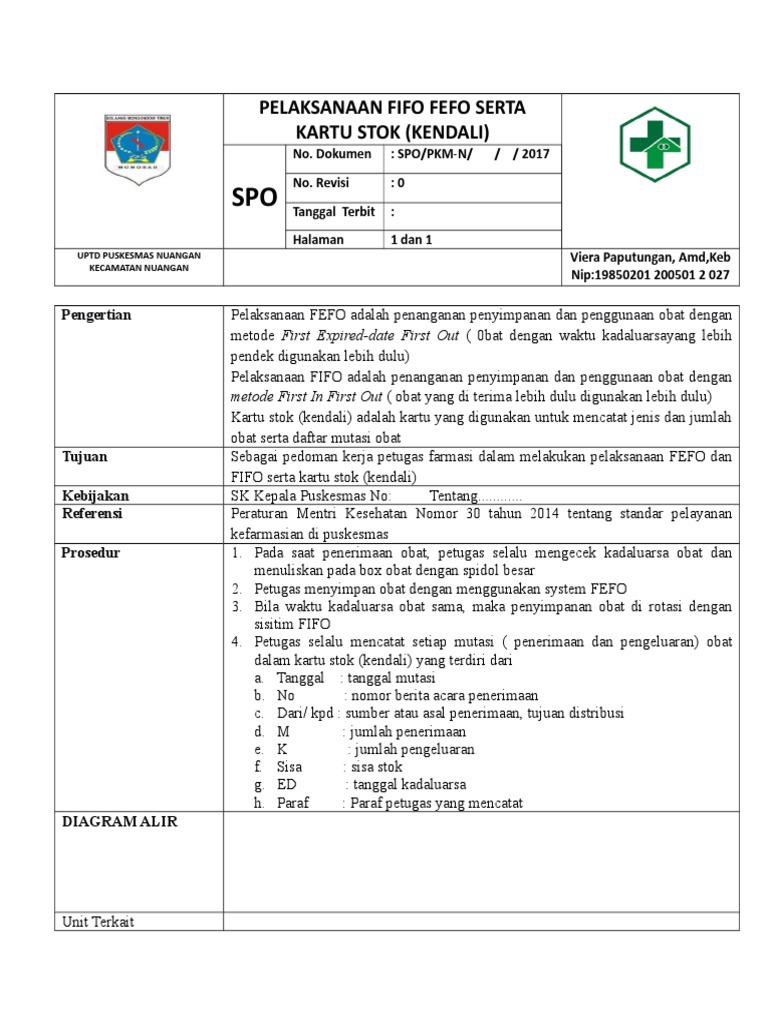Sop - Apotik.pelaksanaan Fifo Fefo | PDF