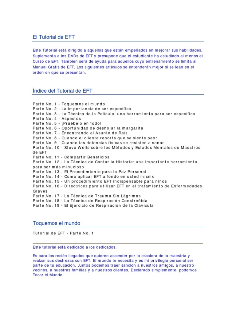 Eft Tutorial Gary Craig Pdf Pdf