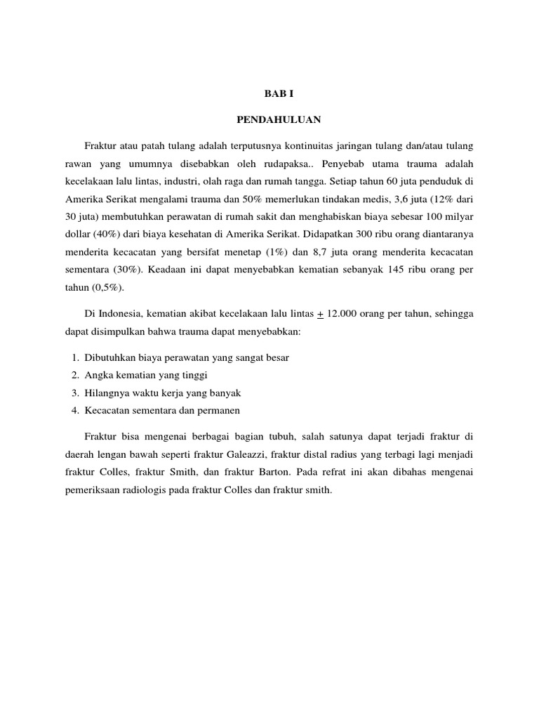 Perbandingan Fraktur Colles dan Smith | PDF