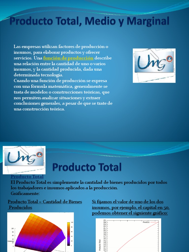 Producto Total, Medio y Marginal | PDF | Multiplicación | Función de ...