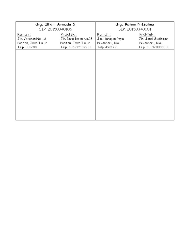 Contoh Kop Resep DRG | PDF