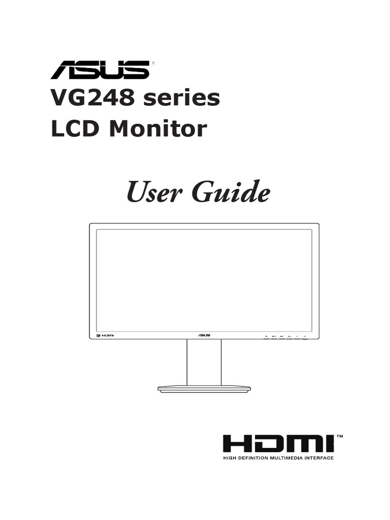 User Guide: VG248 Series LCD Monitor | PDF | Hdmi | Computer Monitor